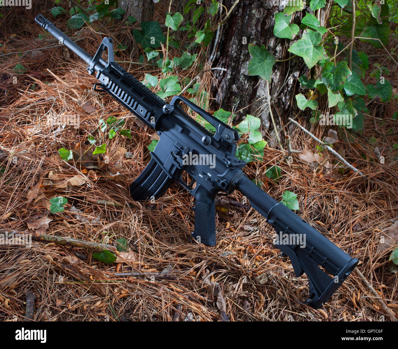 Black rifle hi-res stock photography and images - Alamy