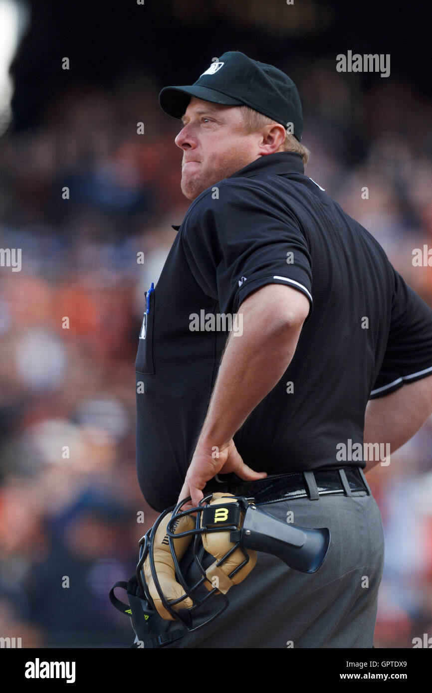 April 8, 2011; San Francisco, CA, USA; MLB umpire Bruce Dreckman (1 ...
