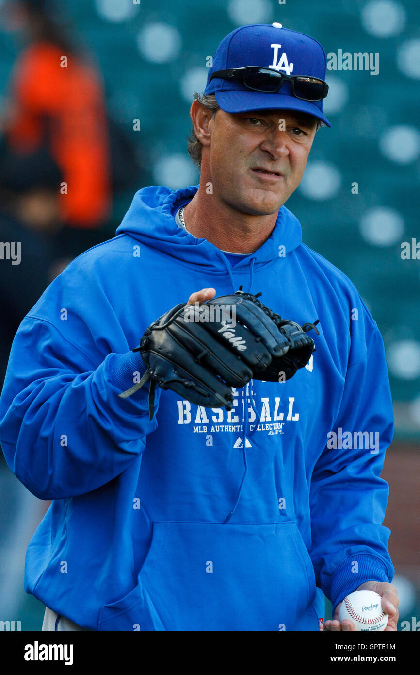 April 11, 2011; San Francisco, CA, USA; Los Angeles Dodgers manager Don ...