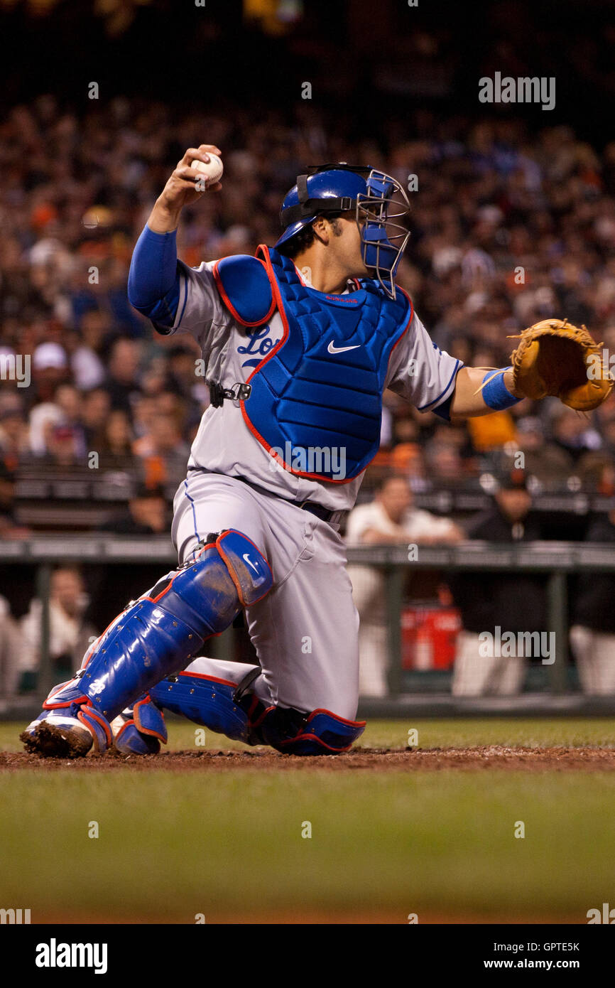 April 11, 2011; San Francisco, CA, USA; Los Angeles Dodgers catcher Rod ...