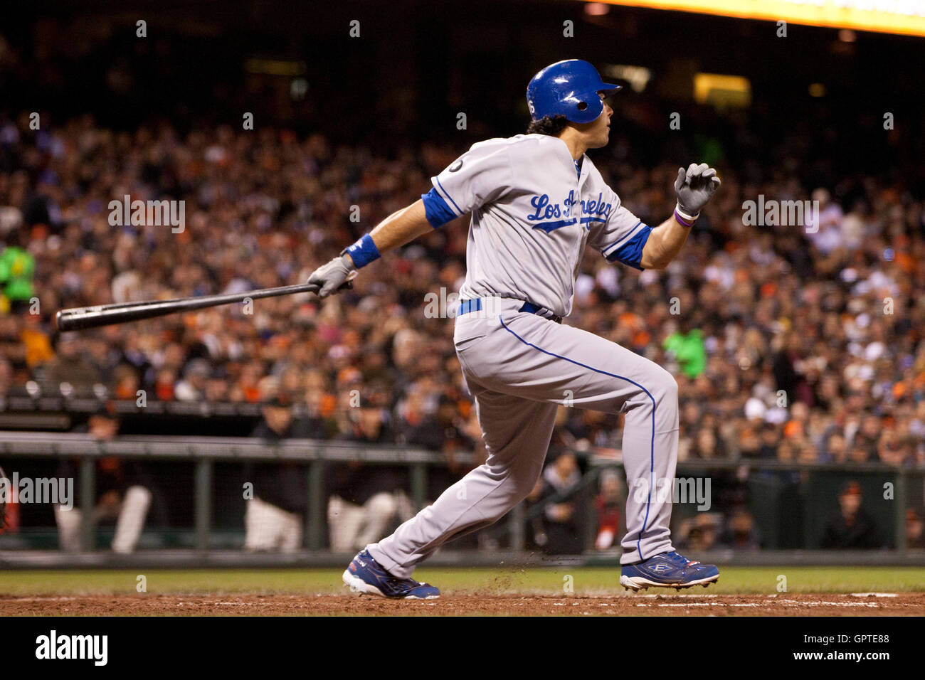 April 11, 2011; San Francisco, CA, USA; Los Angeles Dodgers right ...