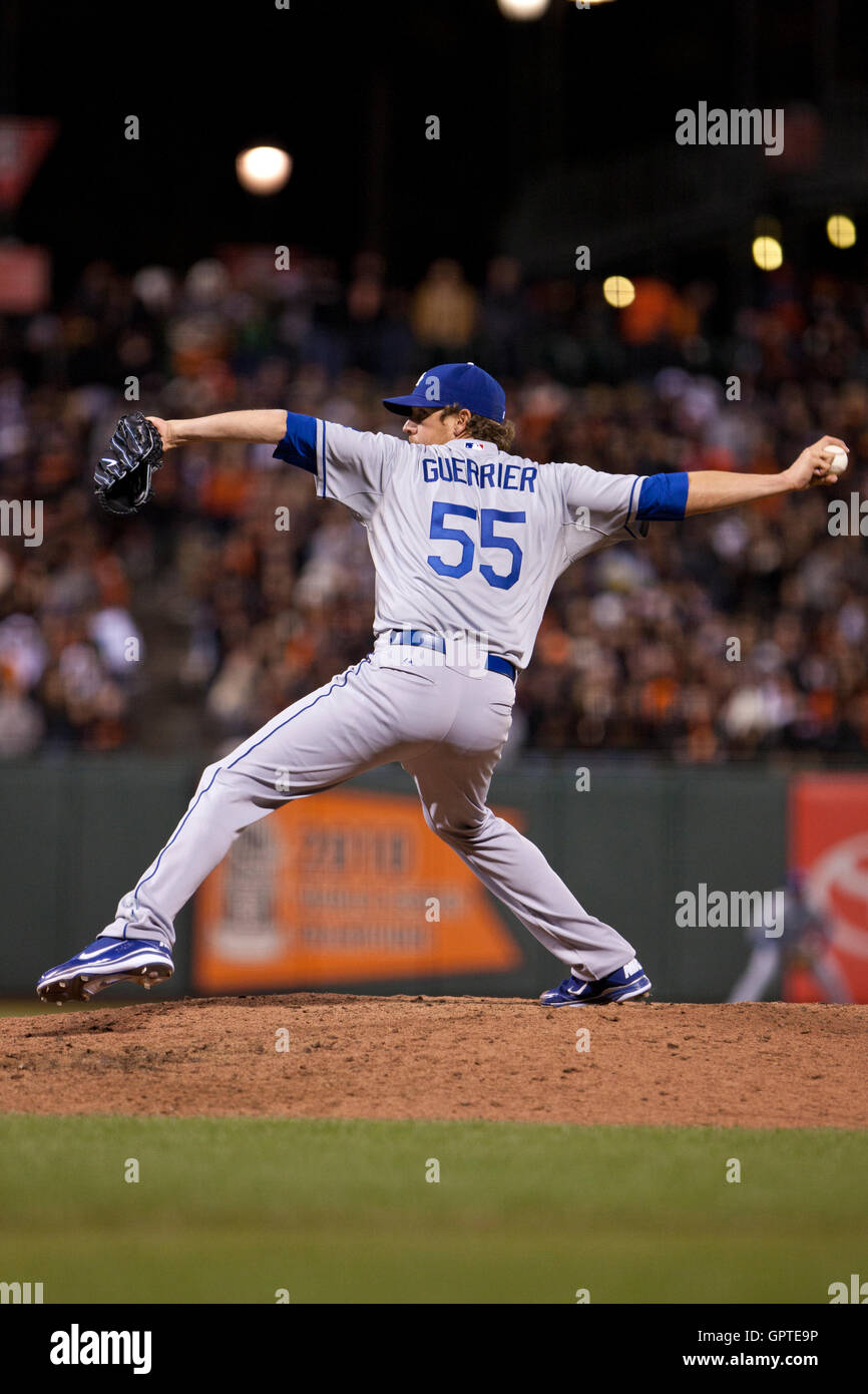 April 11, 2011; San Francisco, CA, USA; Los Angeles Dodgers relief ...