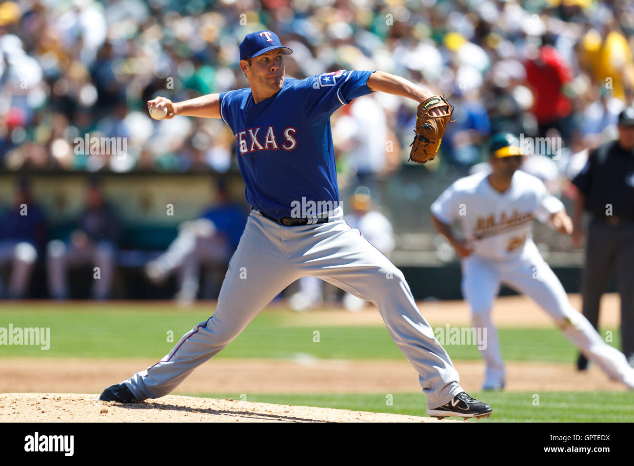 April 30, 2011; Oakland, CA, USA; Texas Rangers starting pitcher Colby ...