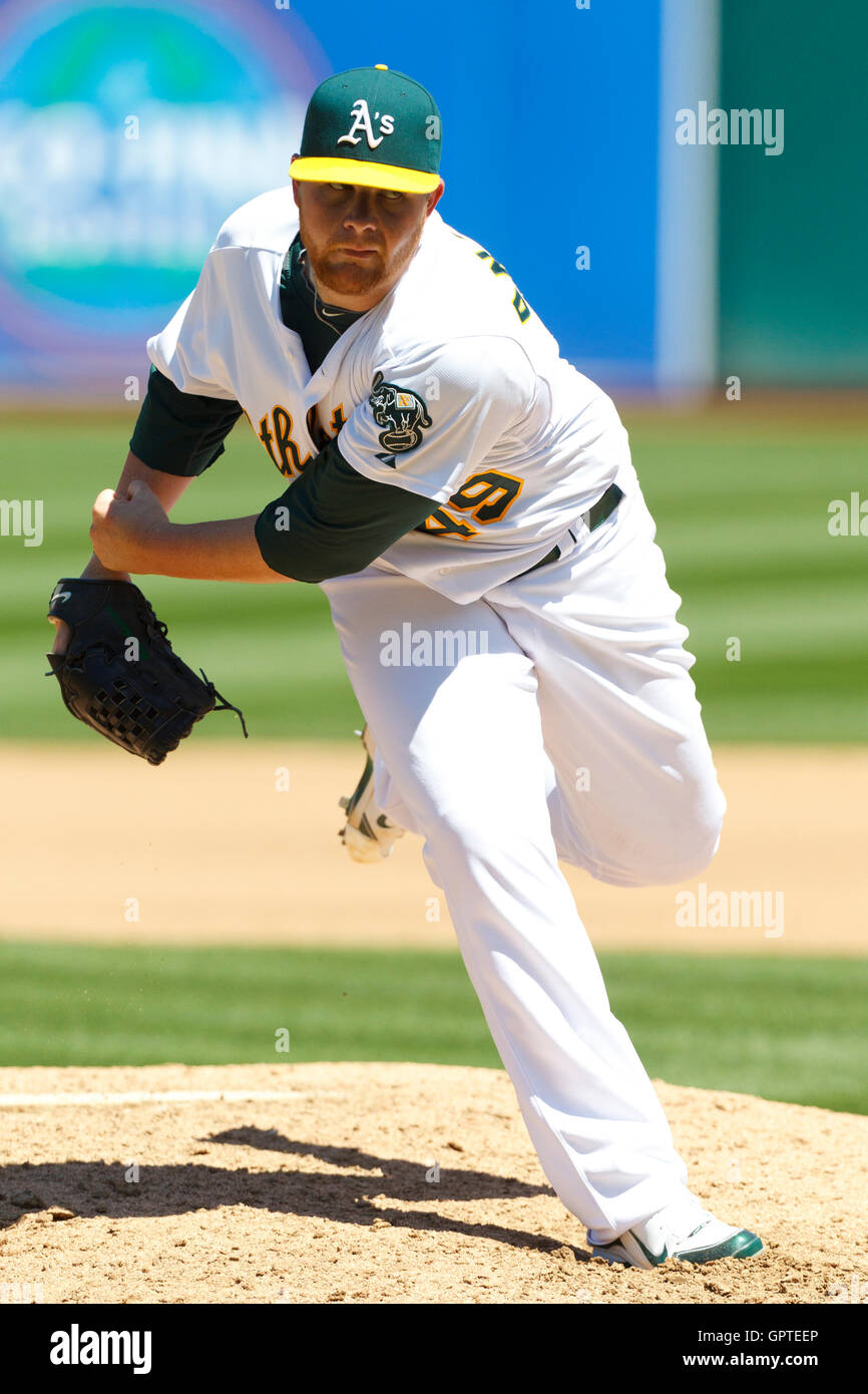April 30, 2011; Oakland, CA, USA; Oakland Athletics starting pitcher ...