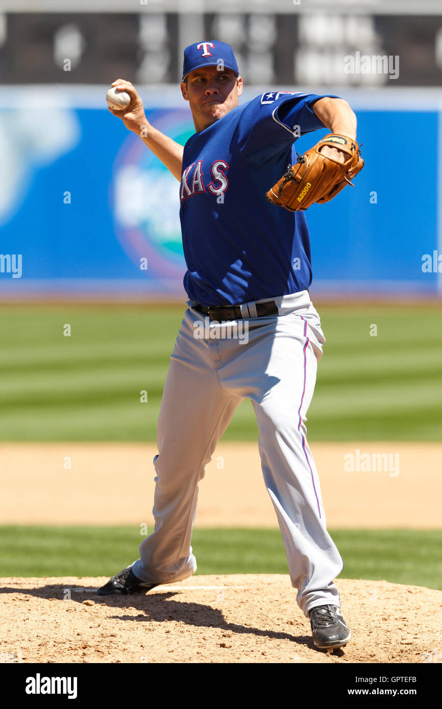 April 30, 2011; Oakland, CA, USA; Texas Rangers starting pitcher Colby ...