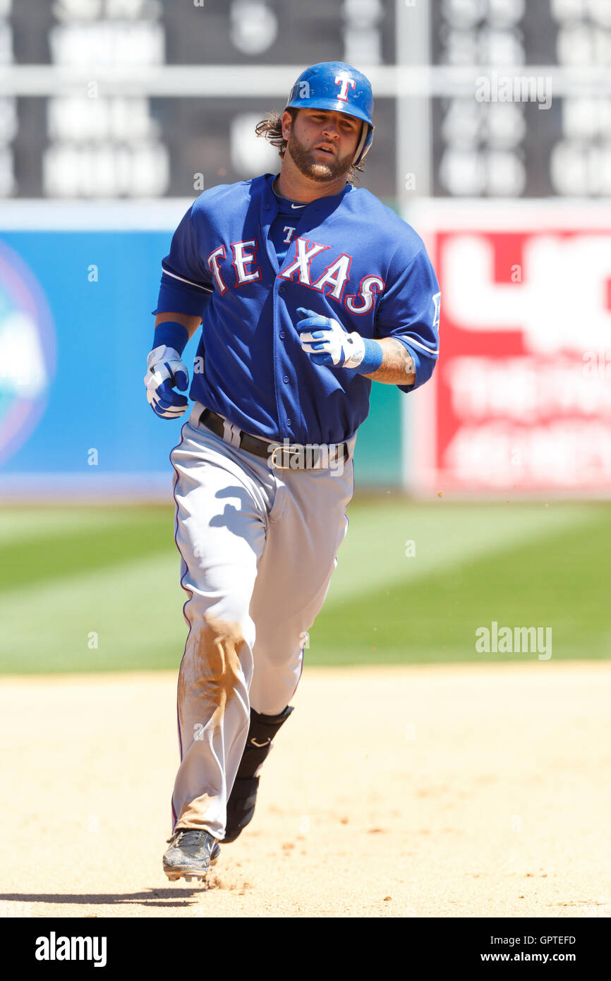 April 30, 2011; Oakland, CA, USA; Texas Rangers first baseman Mike ...