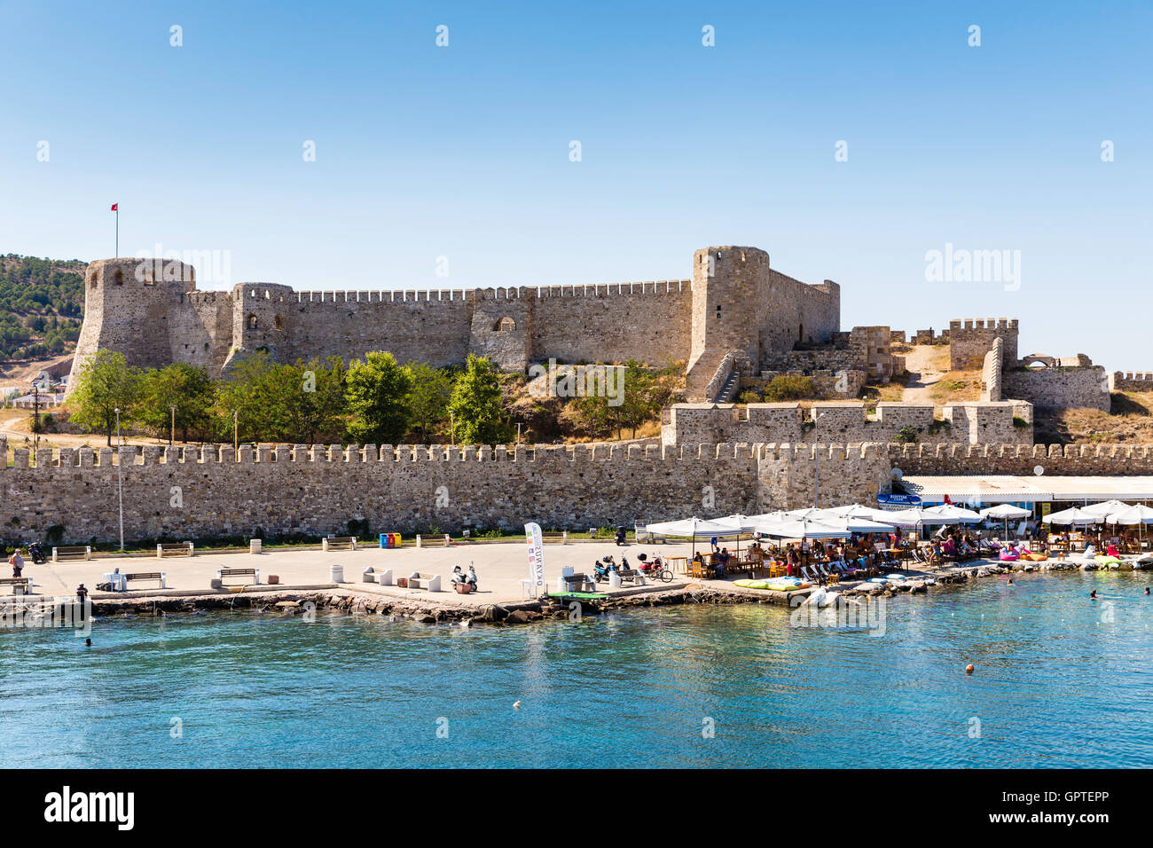 View of Bozcaada Island medieval castle Stock Photo - Alamy