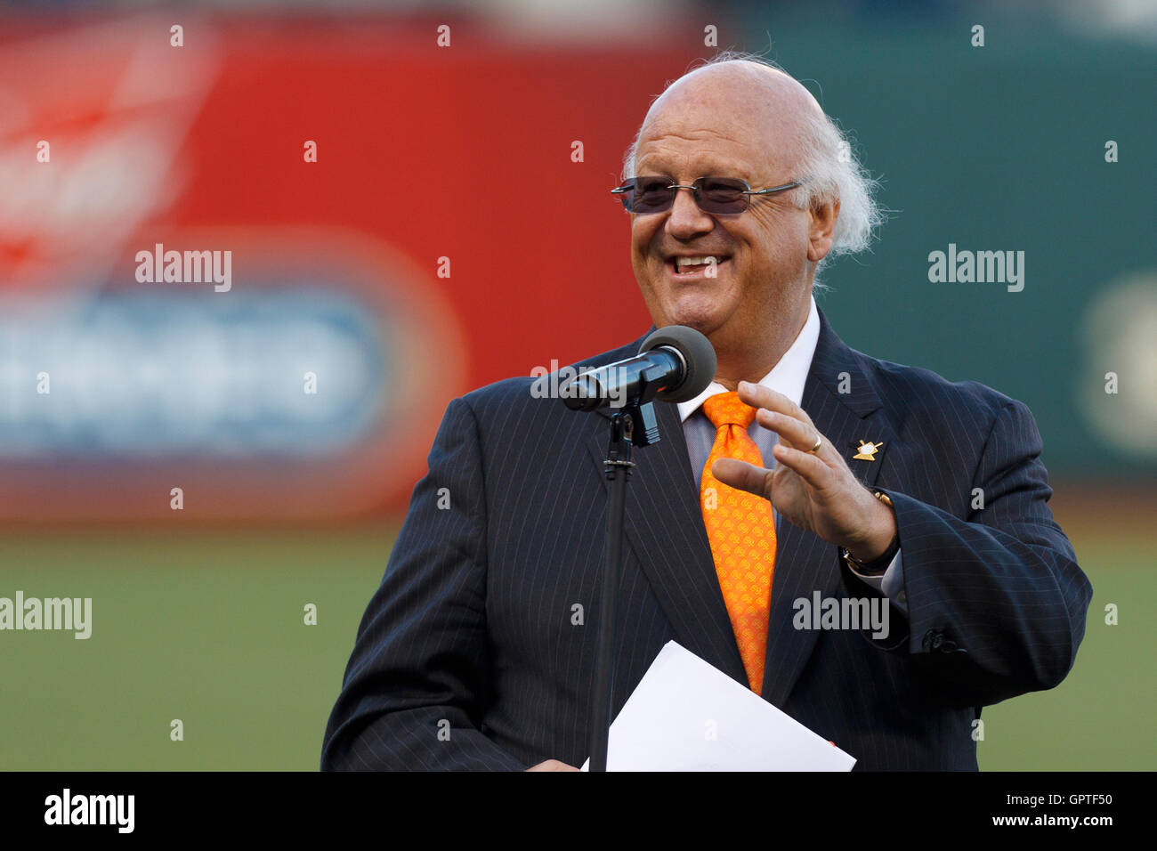 May 6, 2011; San Francisco, CA, USA; Hall of fame broadcaster Jon ...