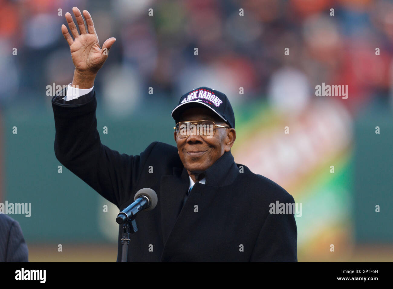 May 6, 2011; San Francisco, CA, USA; Former negro league player Bill ...
