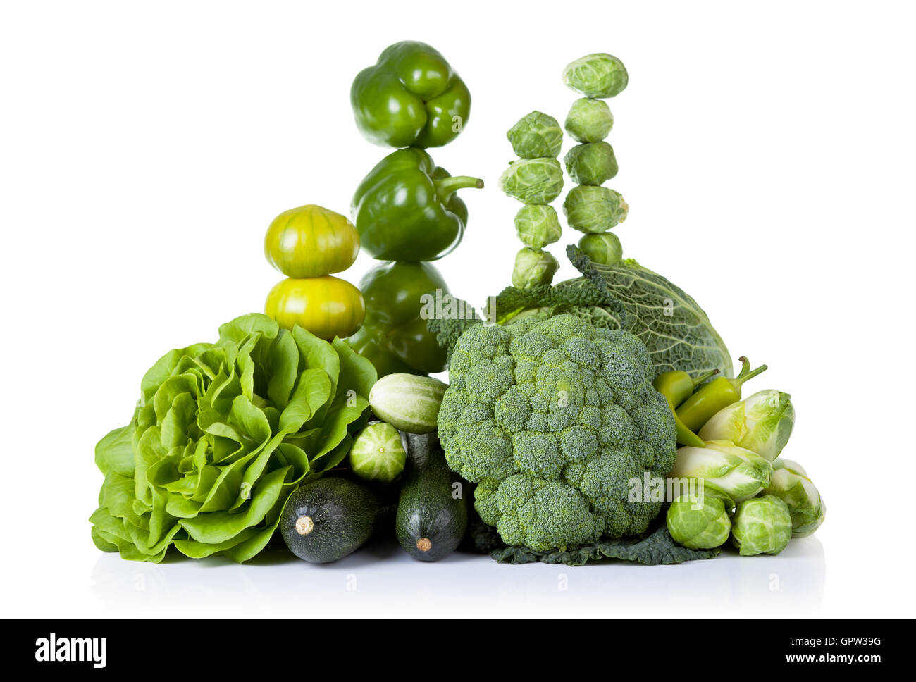 Fresh vegetables chili pepper broccoli Cut Out Stock Images & Pictures ...