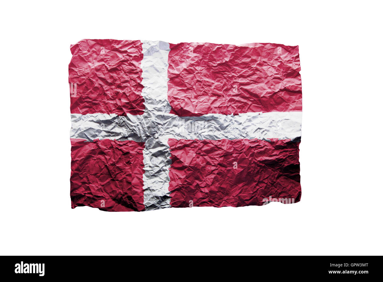 Close up of a curled paper on white background Stock Photo - Alamy