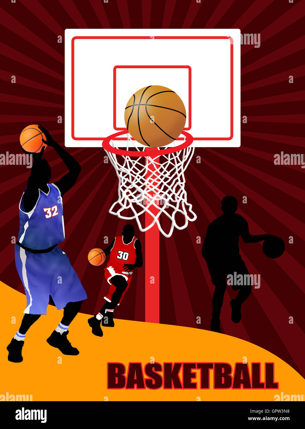 Basketball Advertising poster Stock Photo - Alamy