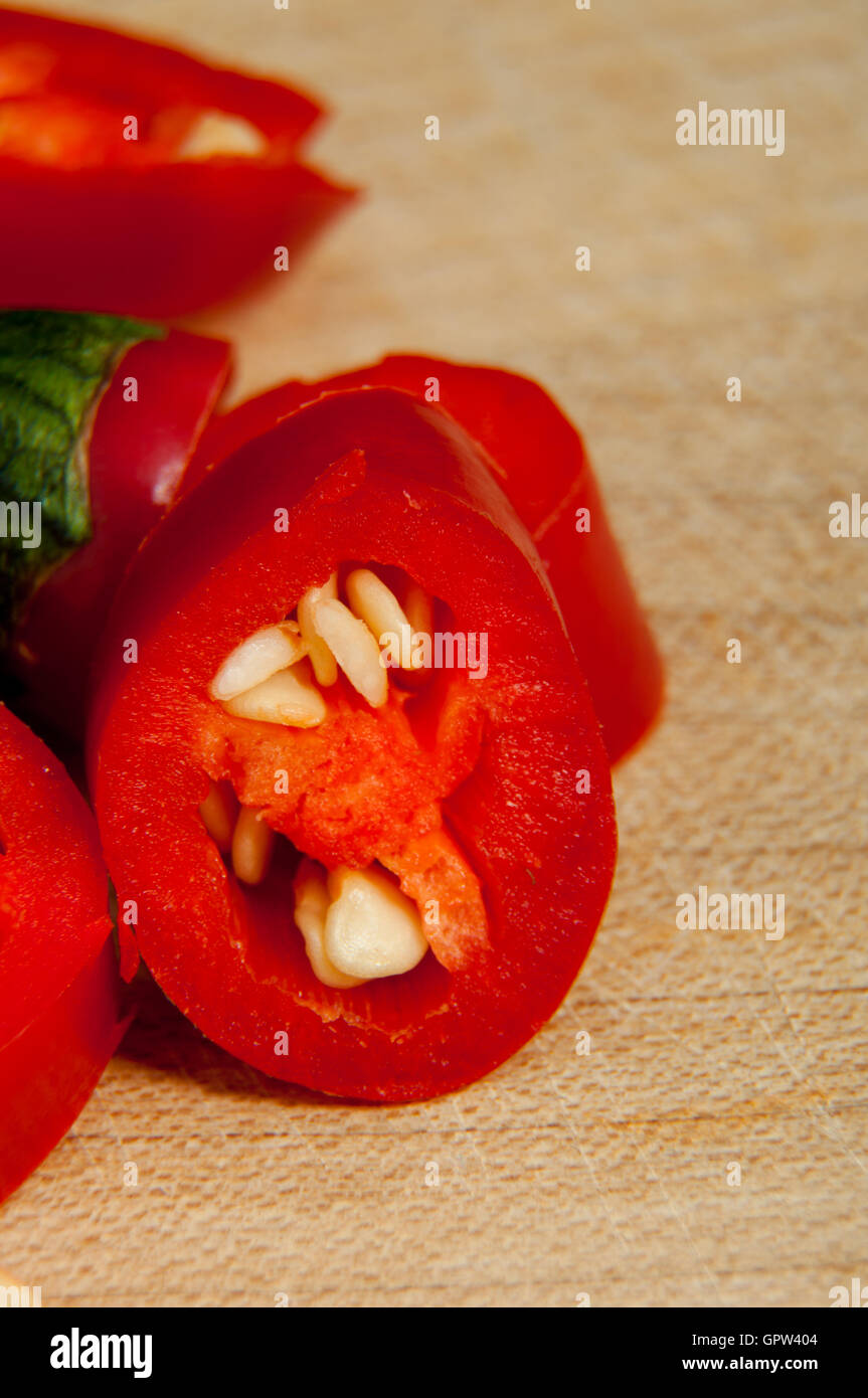 Slice chilli pepper Stock Photo - Alamy