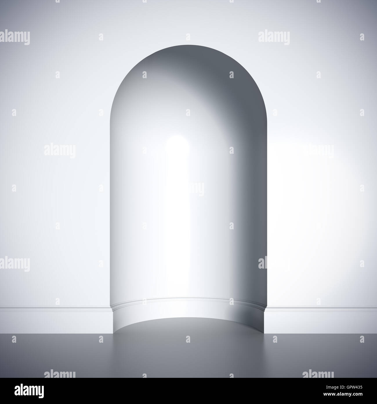 Blank template layout of white empty niche Stock Photo - Alamy