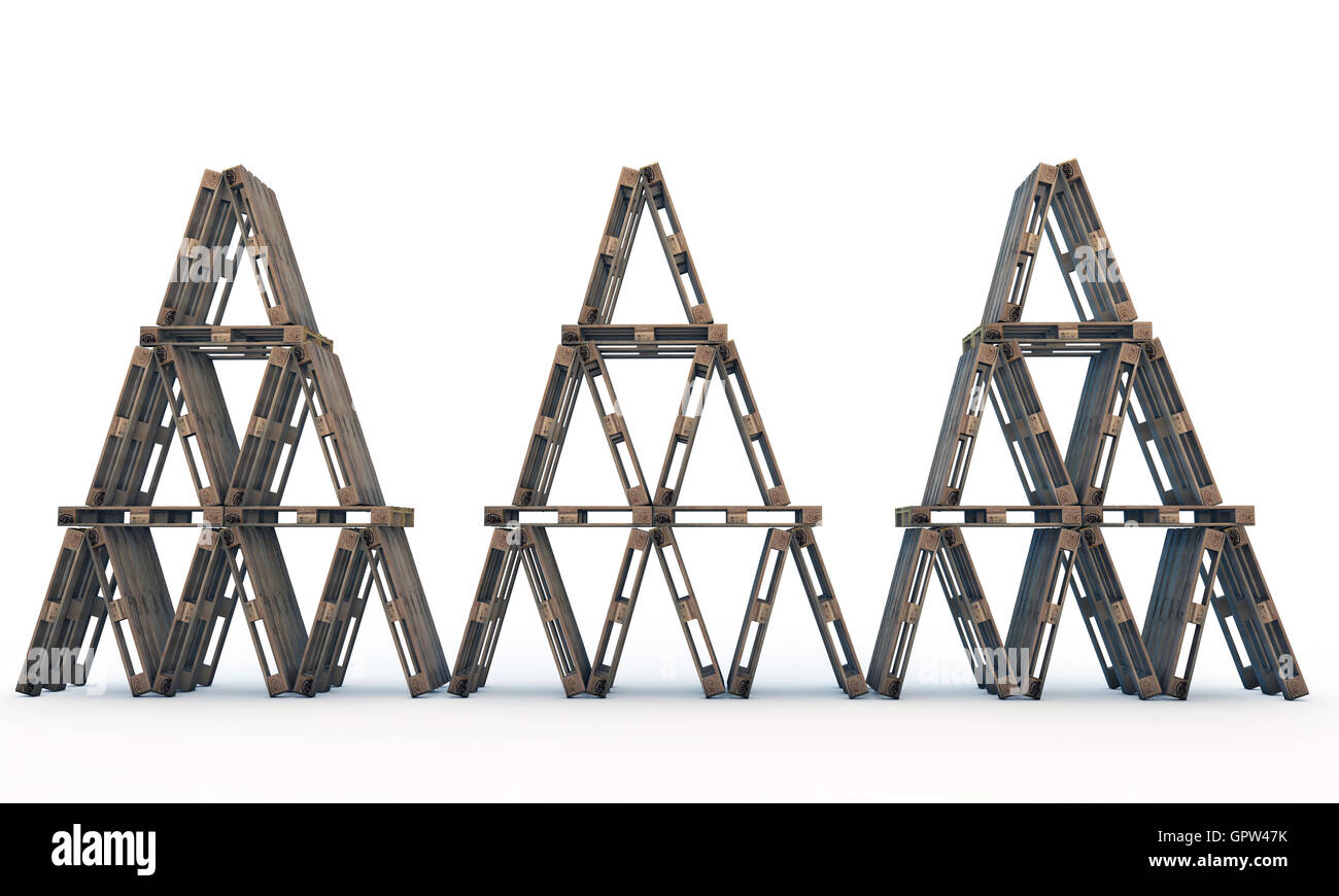 Warehouse goods pallets Cut Out Stock Images & Pictures - Alamy