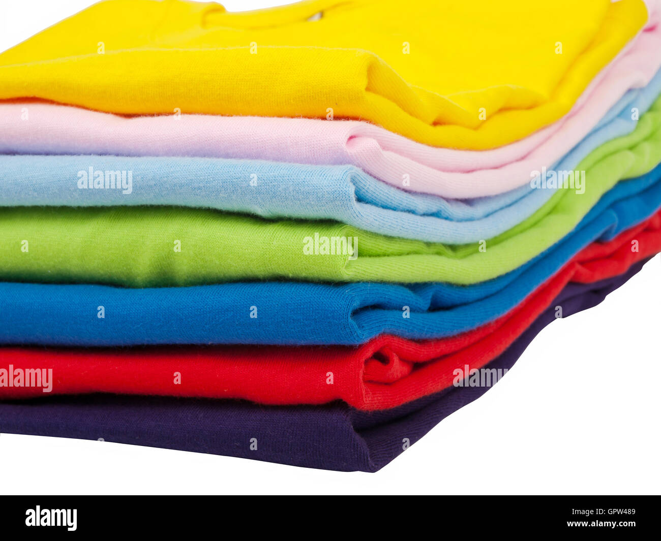 Stack of t shirts Stock Photo - Alamy