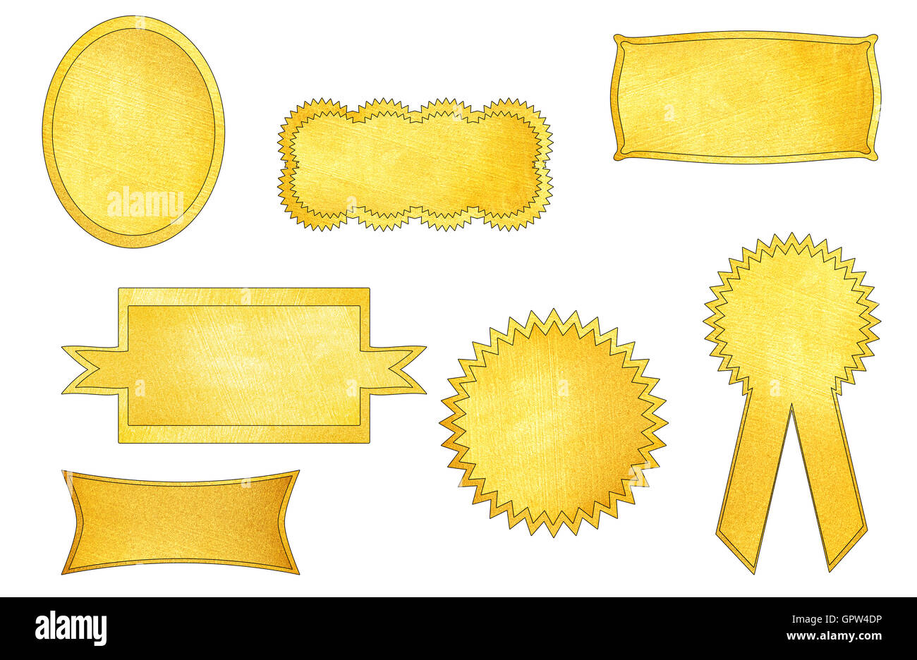 Gold set labels hi-res stock photography and images - Alamy