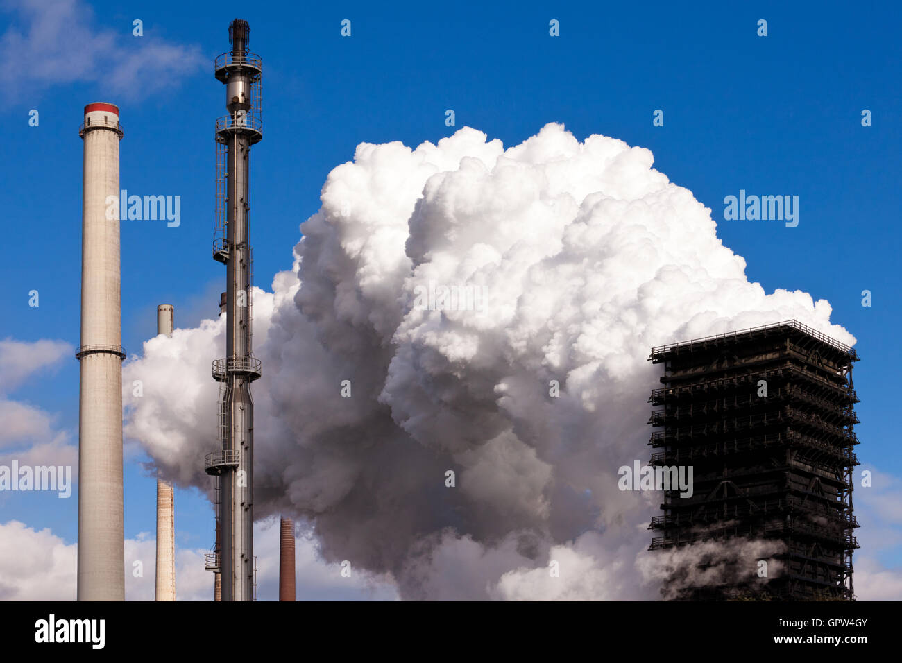 Coking plant producing coke coal for steel making Stock Photo - Alamy