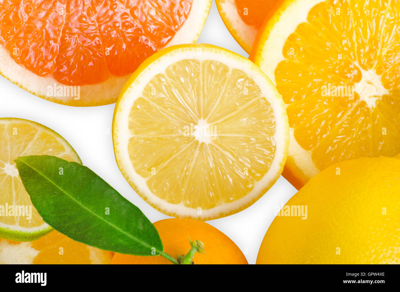 Mix of citrus slice Stock Photo - Alamy