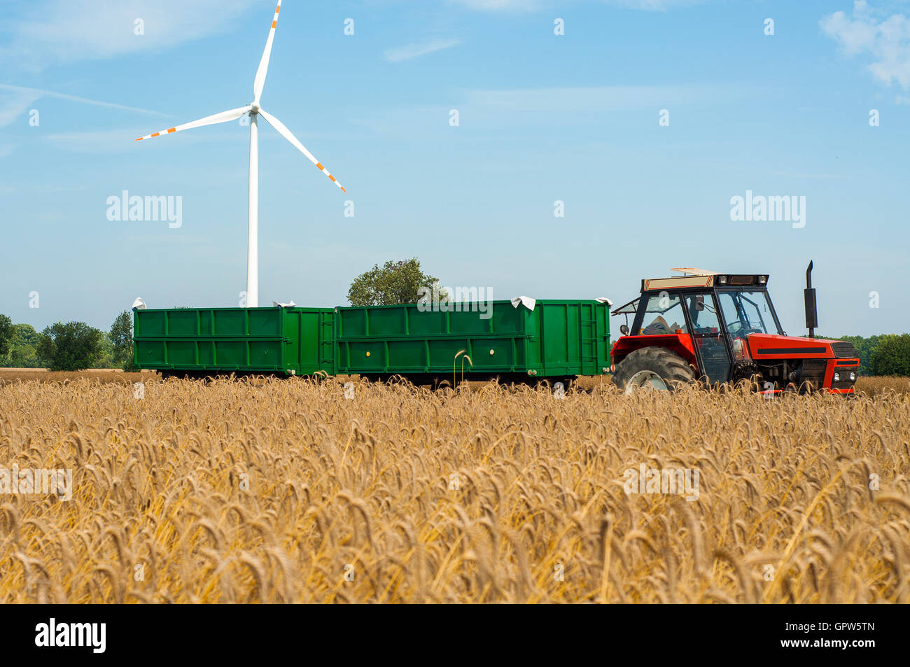 Tractor with trailers Stock Photo - Alamy