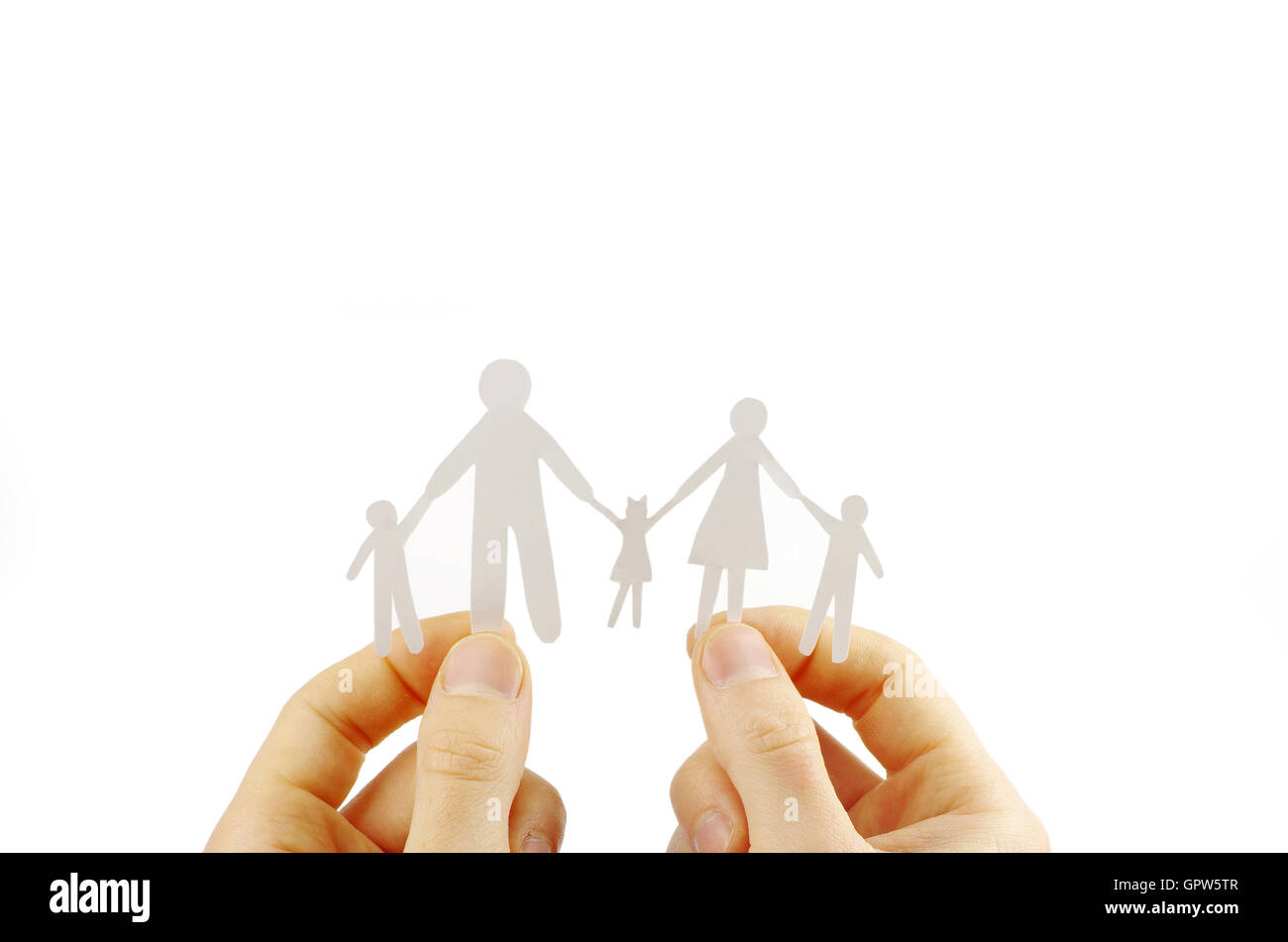 paper family in hands Stock Photo - Alamy