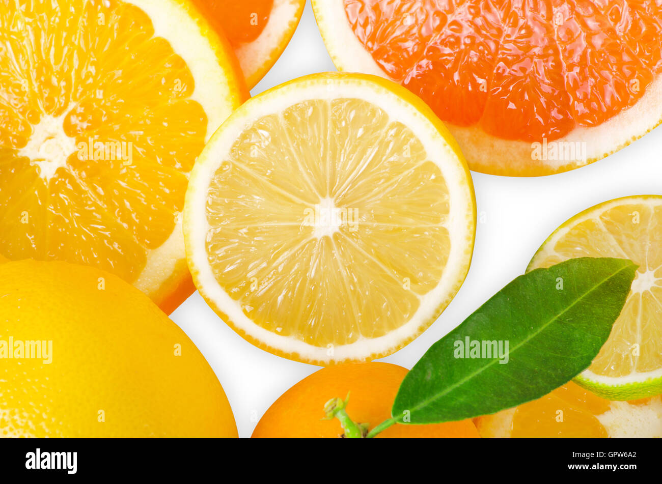 Mix of citrus slice Stock Photo - Alamy