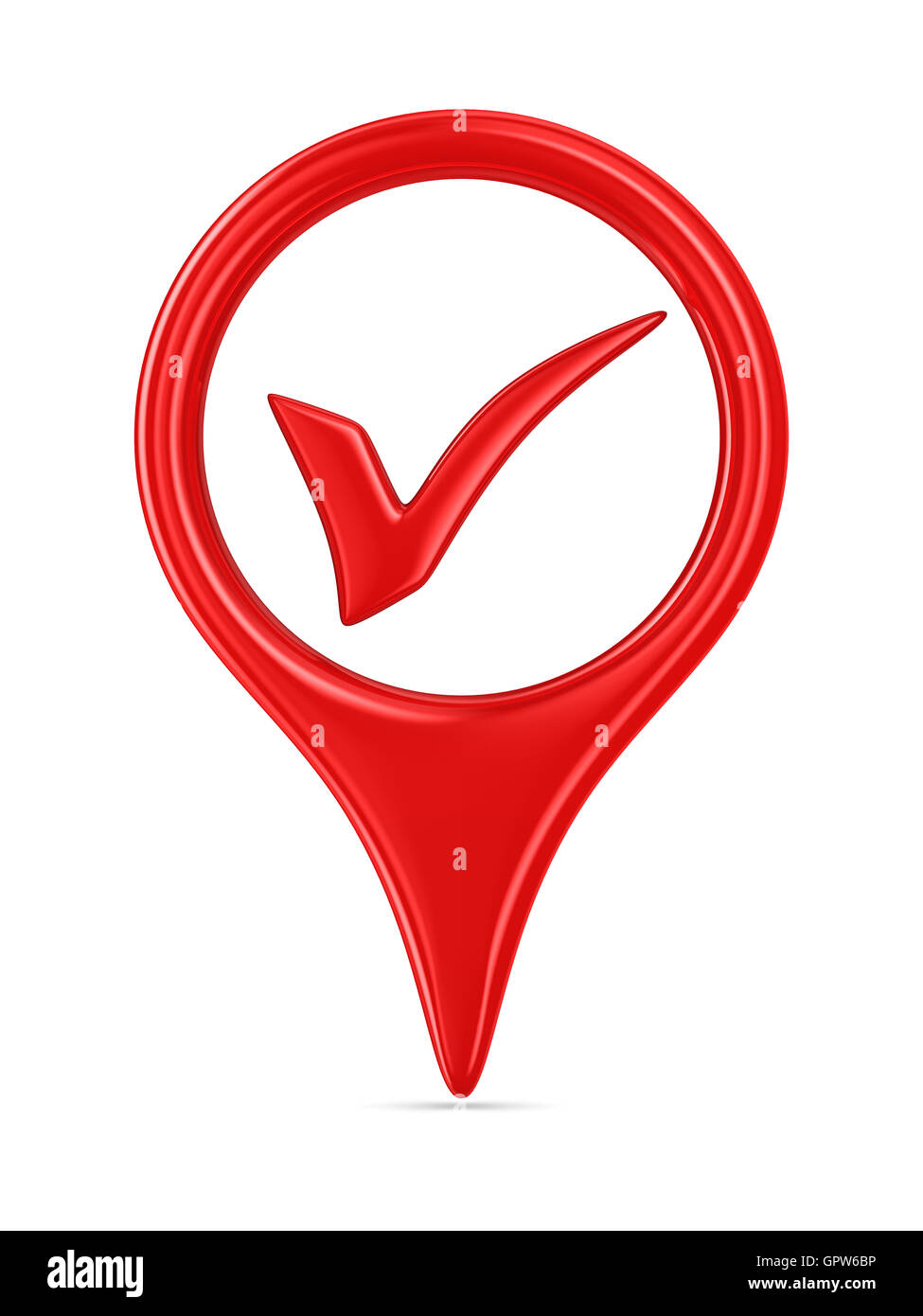 Symbol ok on white background. Isolated 3D image Stock Photo - Alamy