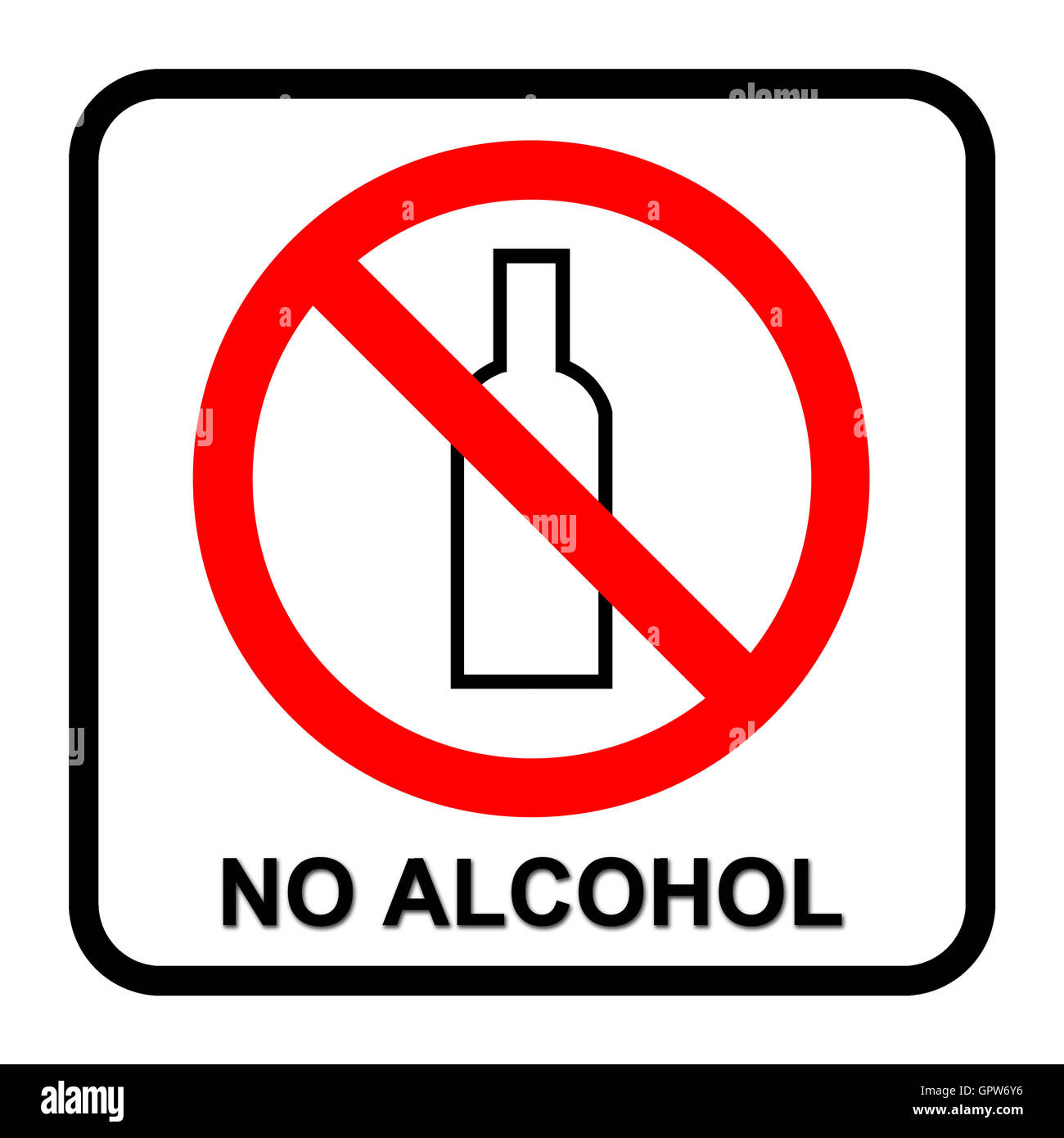 no alcohol sign Stock Photo - Alamy