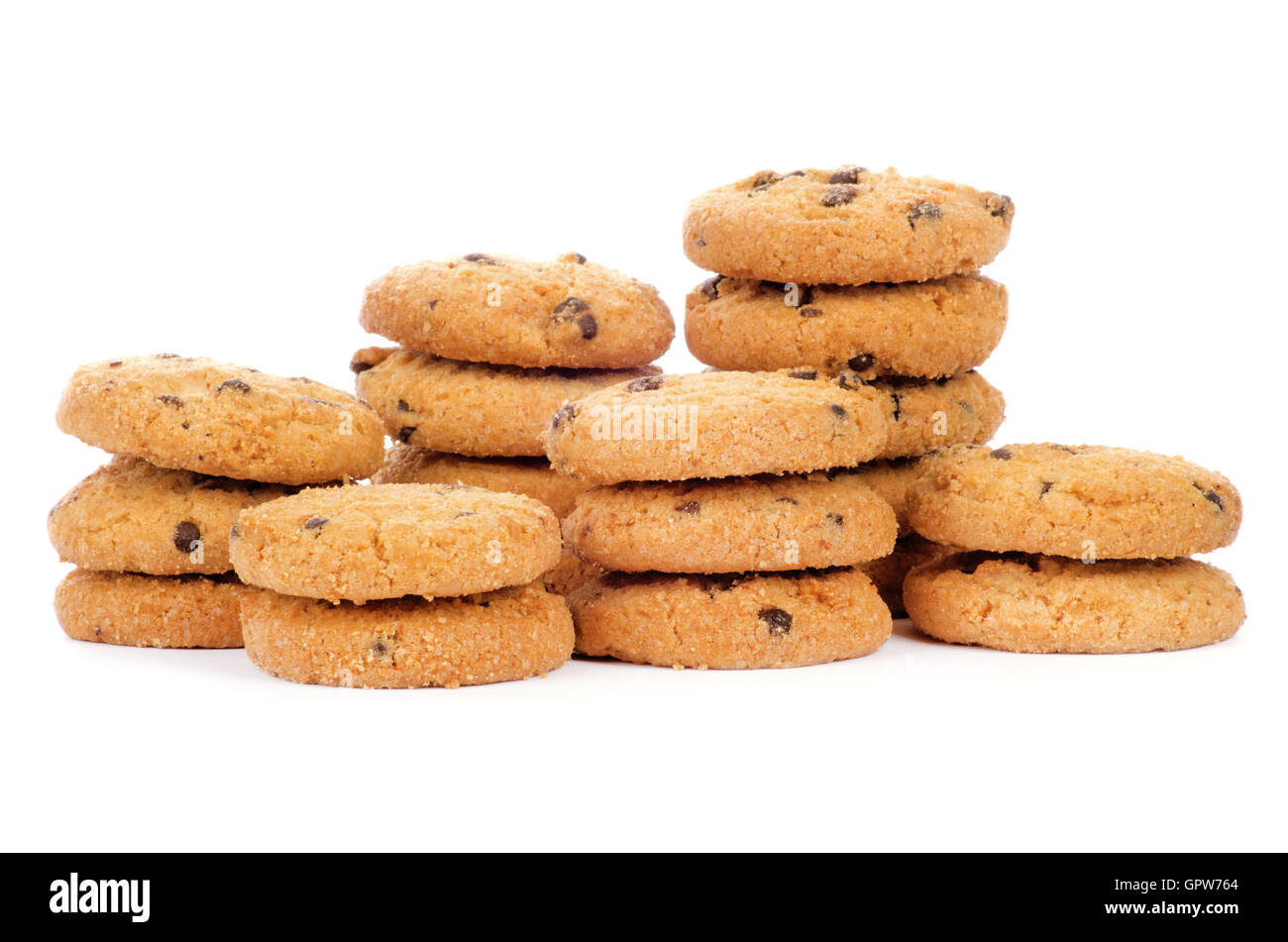 A stack of chocolate chip cookies Stock Photo - Alamy