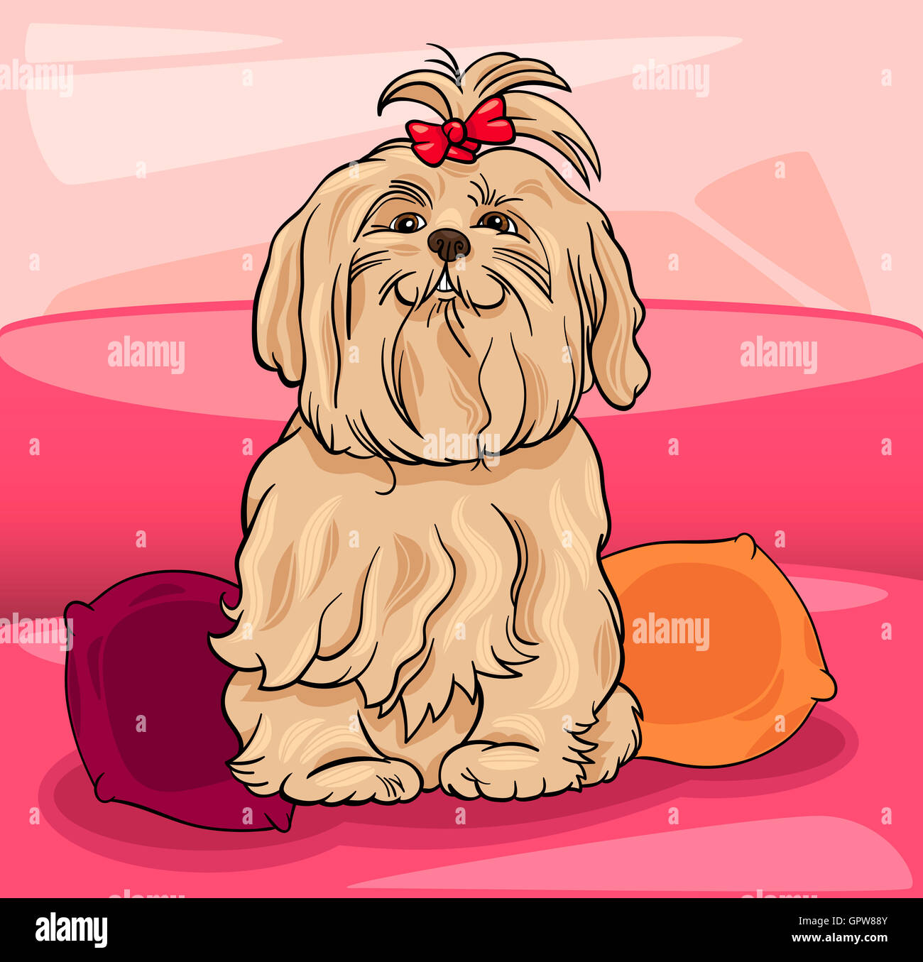 Maltese dog cartoon illustration hi-res stock photography and images ...