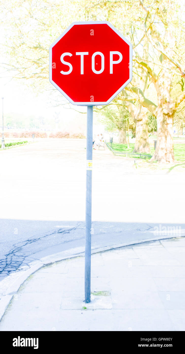 Red stop sign Stock Photo - Alamy