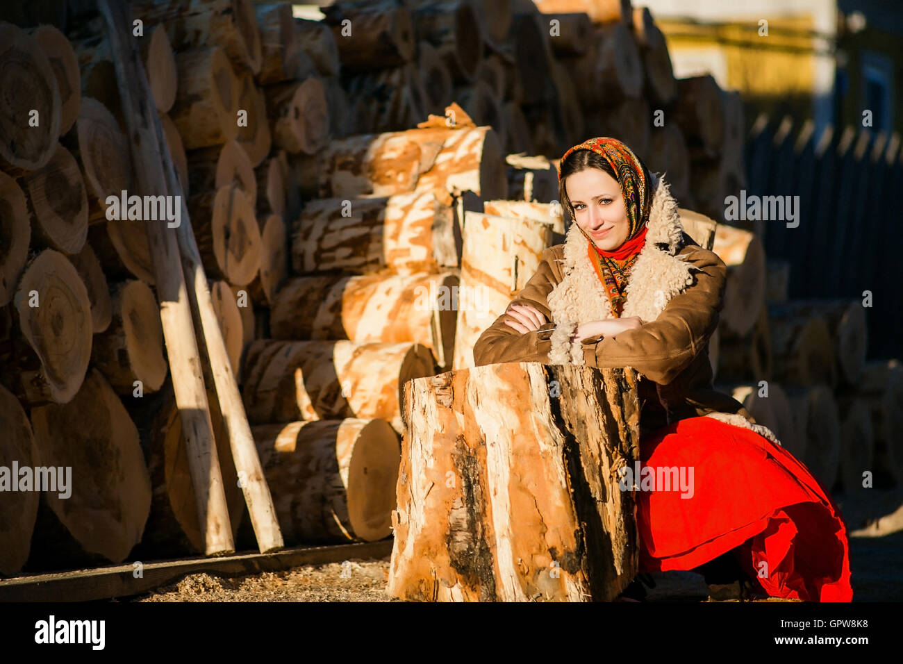 Rural russia village scene women hi-res stock photography and images ...