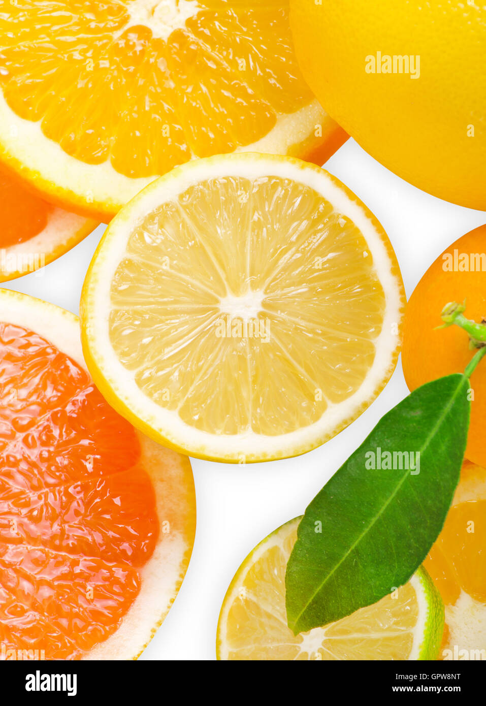 Mix of citrus slice Stock Photo - Alamy