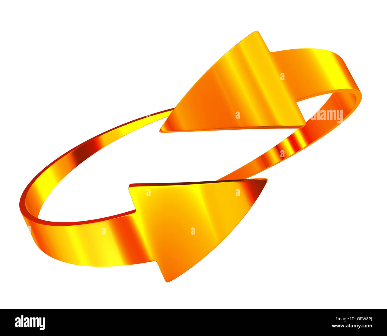two arrow on white background. Isolated 3D image Stock Photo - Alamy