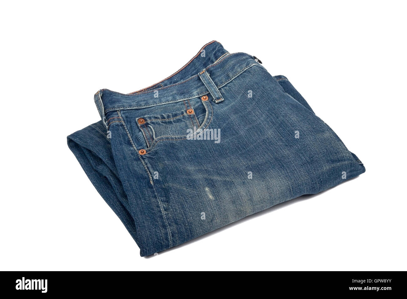 used blue jeans Stock Photo - Alamy