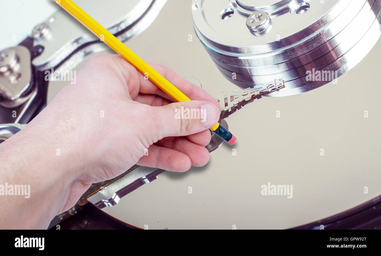 removing data from hdd Stock Photo - Alamy