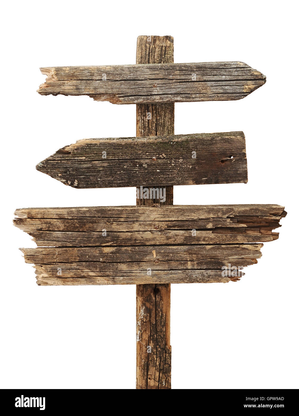 vintage road sign isolated on a white background Stock Photo - Alamy