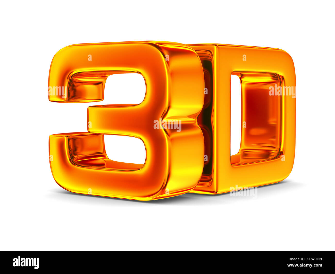 3D symbol on white background. Isolated image Stock Photo - Alamy