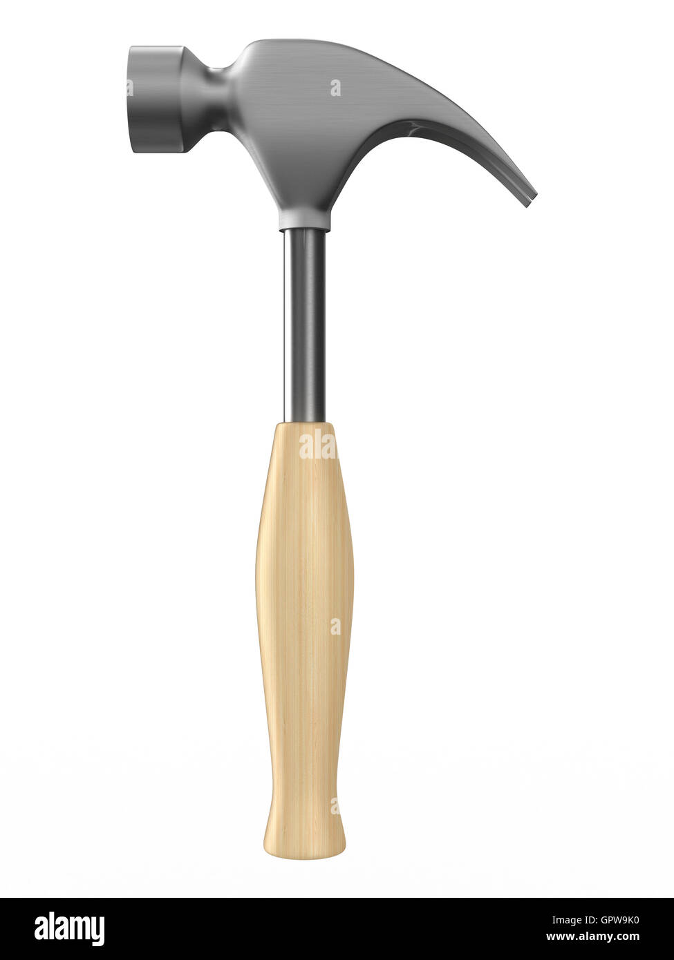Hammer on white background. Isolated 3D image Stock Photo - Alamy