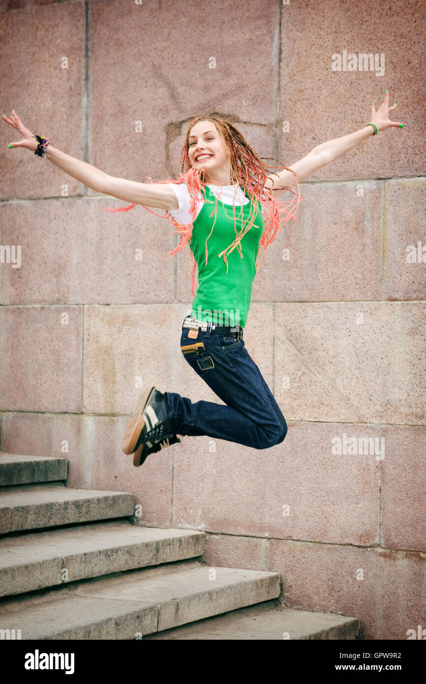 High long jump teen hi-res stock photography and images - Alamy