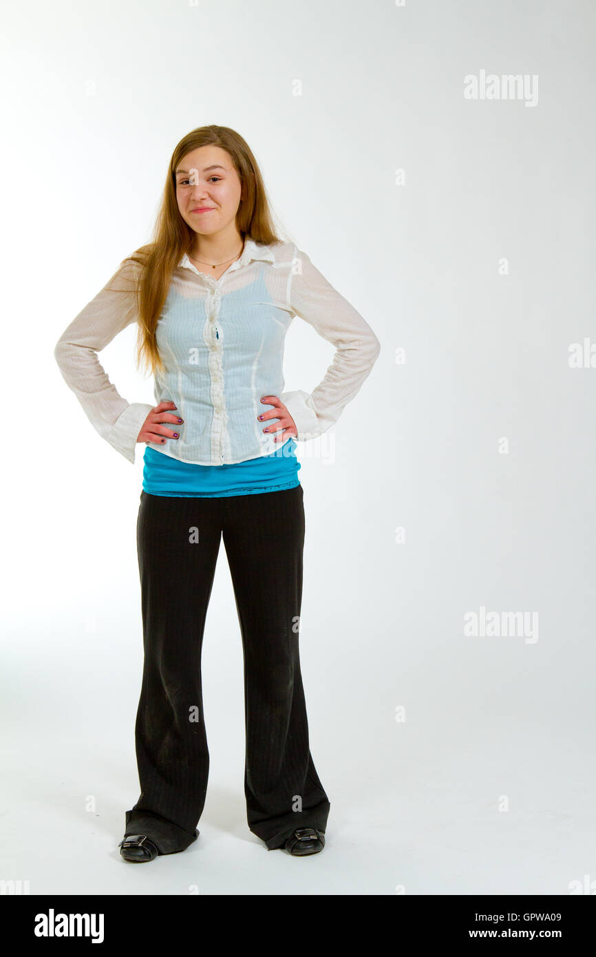 Girl Studio Portrait Stock Photo - Alamy