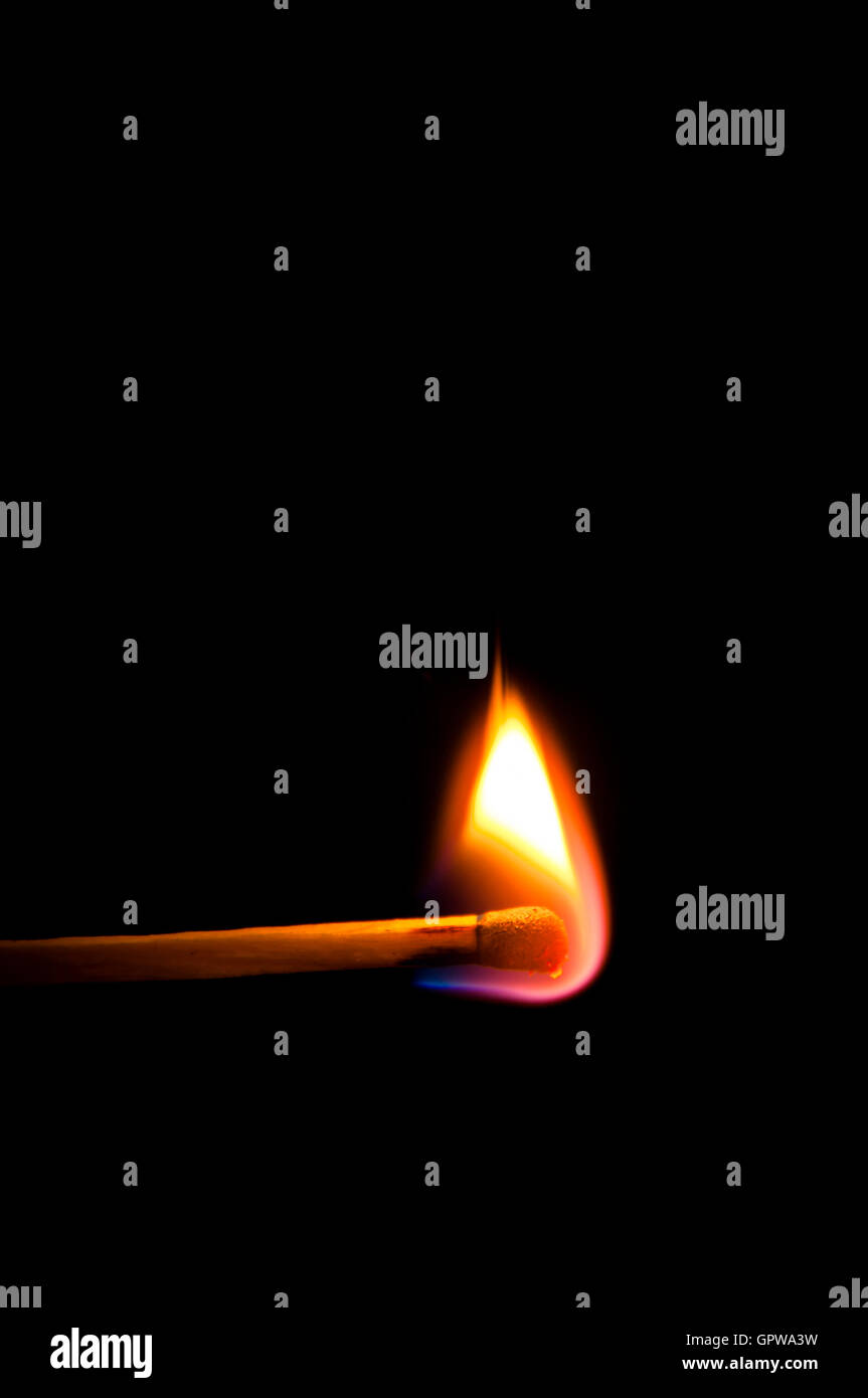 Match flame blue background hi-res stock photography and images - Alamy