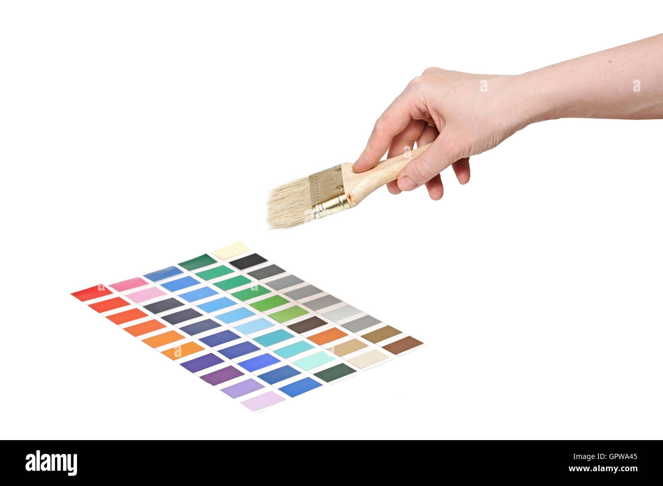 Paint swatches and brush hi-res stock photography and images - Alamy