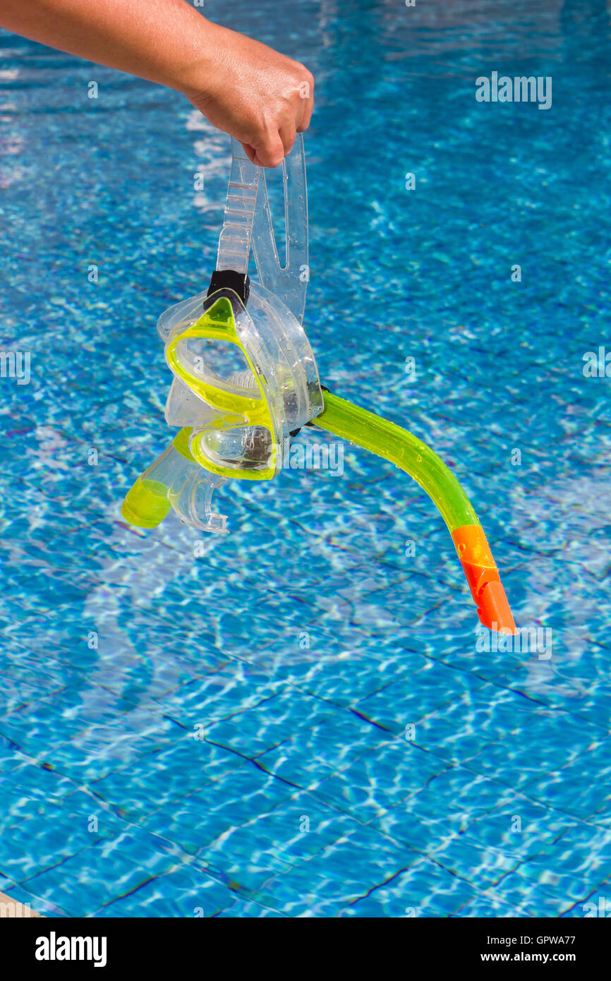 Mask near swimming pool hi-res stock photography and images - Alamy