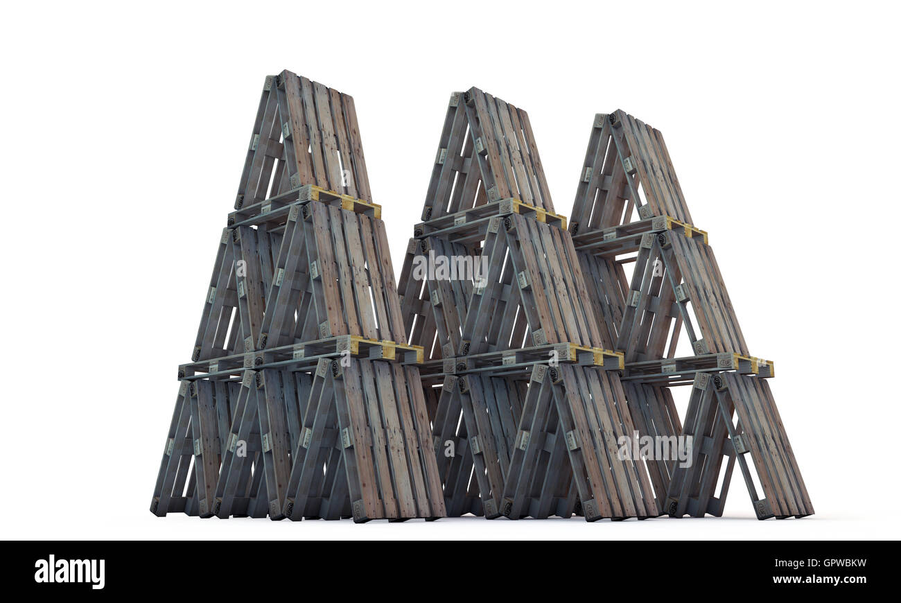 Warehouse goods pallets Cut Out Stock Images & Pictures - Alamy