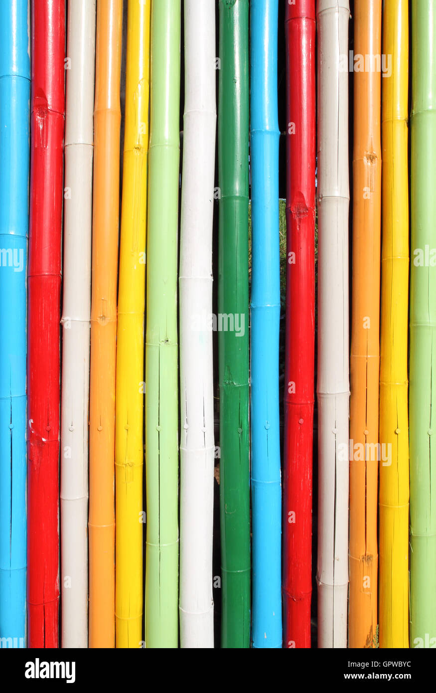 colorful of bamboo wall texture Stock Photo - Alamy