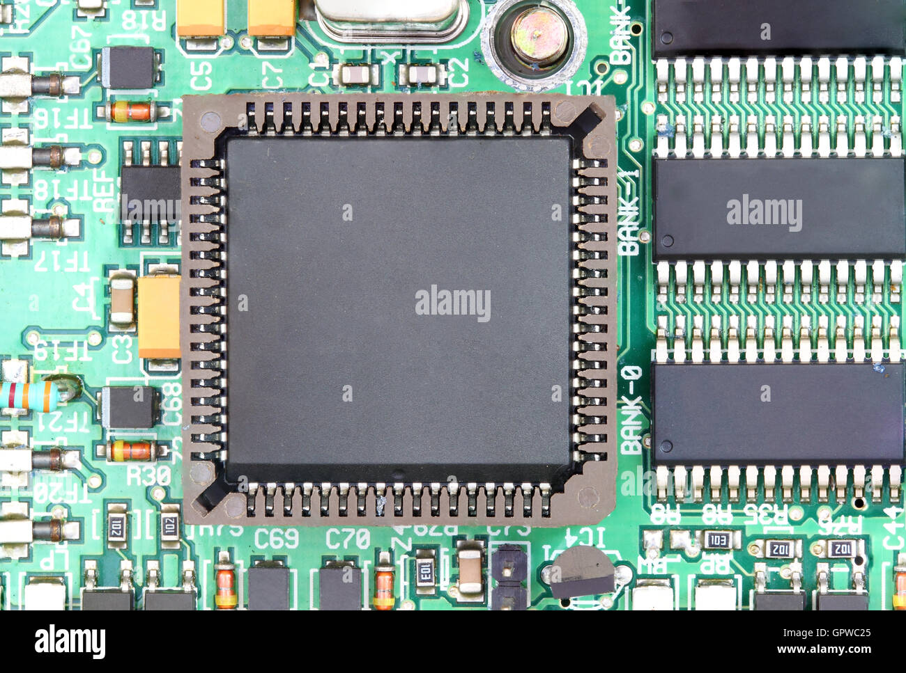 close up of CPU chip with circuit board Stock Photo - Alamy