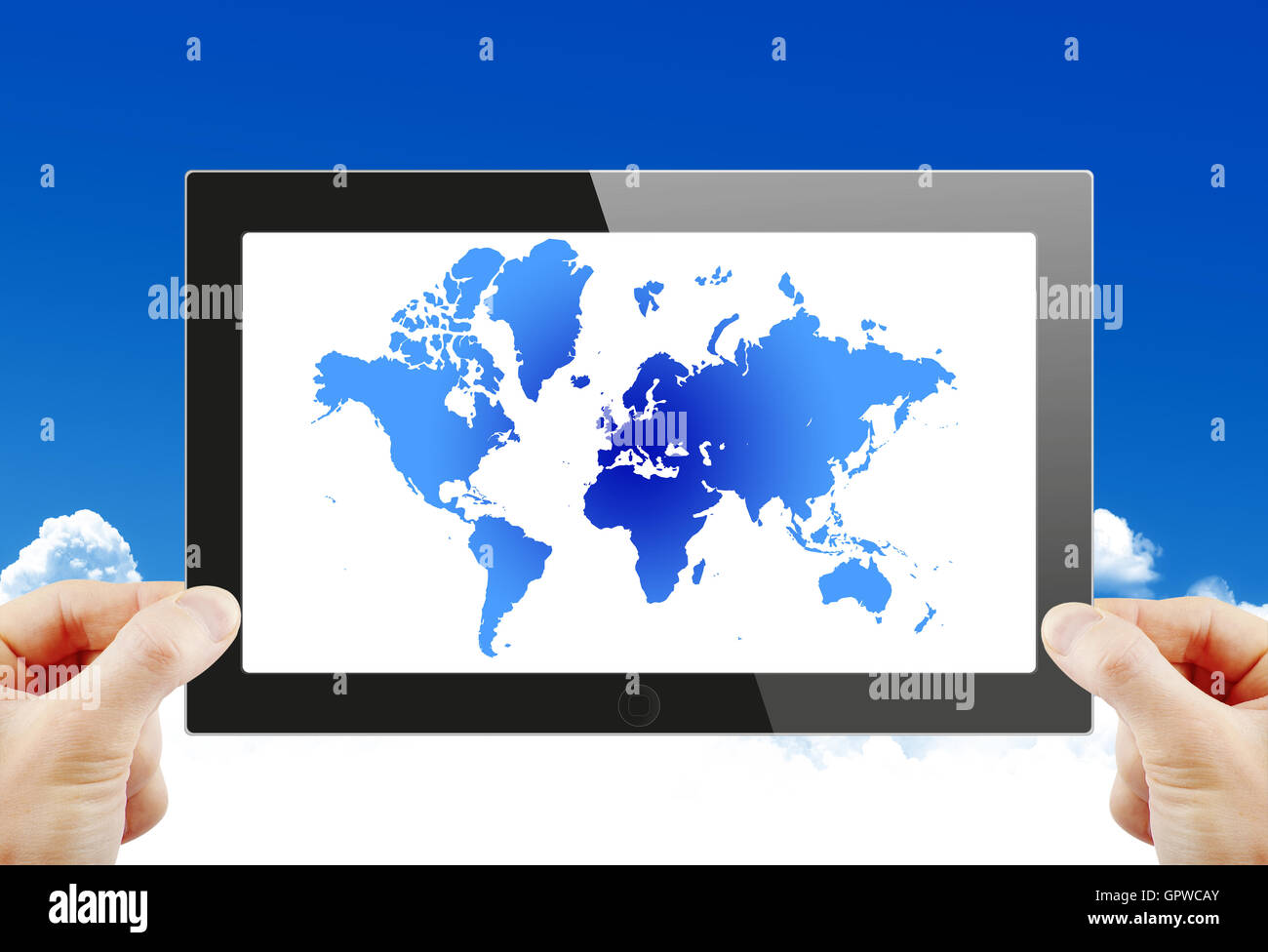 Black generic tablet pc, 3d render Stock Photo - Alamy