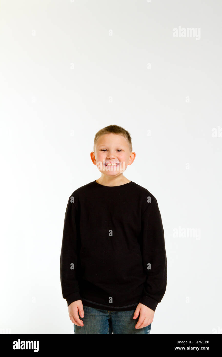 Boy Portrait in Studio Stock Photo - Alamy