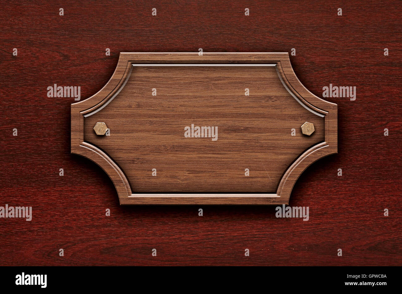 Shield sign board wood shield hi-res stock photography and images - Alamy